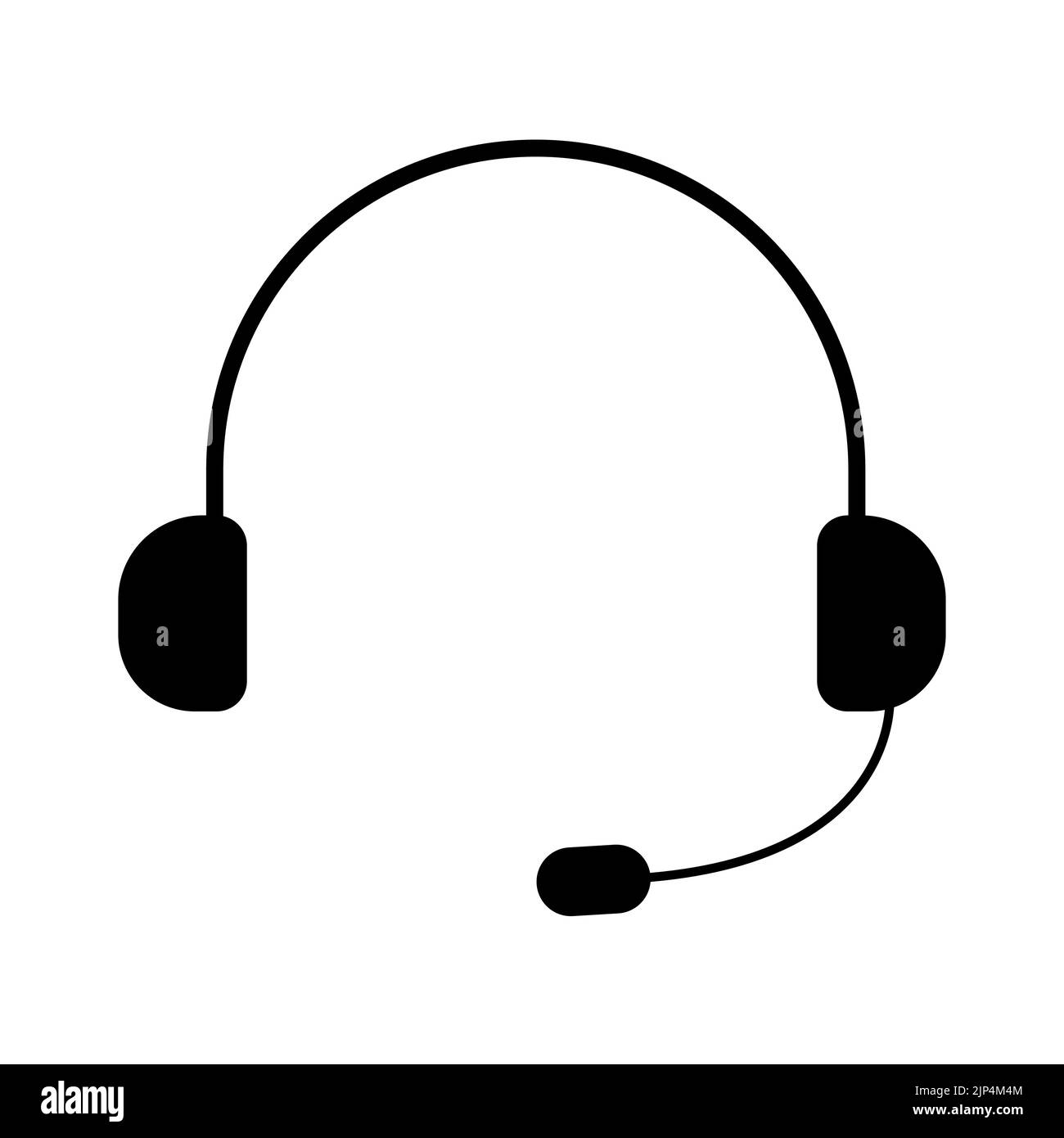 Headphone with mic icon on white background. Symbol for website ...