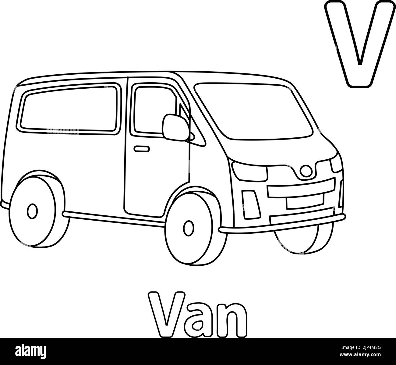 Van Alphabet ABC Coloring Page V Stock Vector Image & Art - Alamy