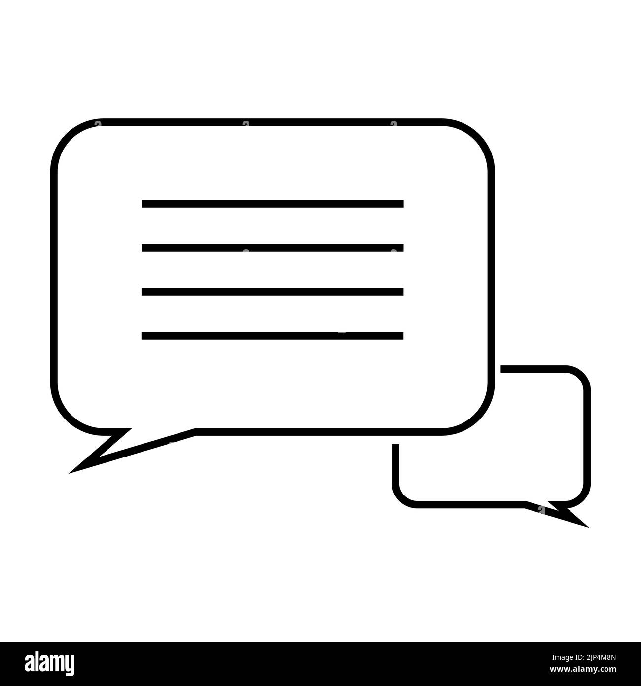 Speech bubble chat icon on white background. Live chat symbol for web ...