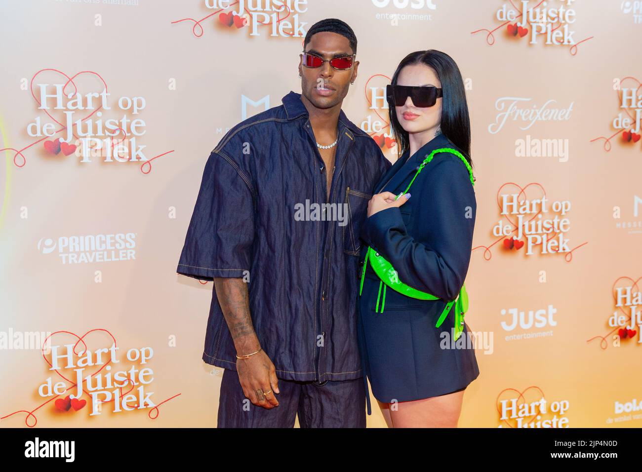 2022-08-15 20:31:54 AMSTERDAM - Famke Louise and Denzel Slager during ...