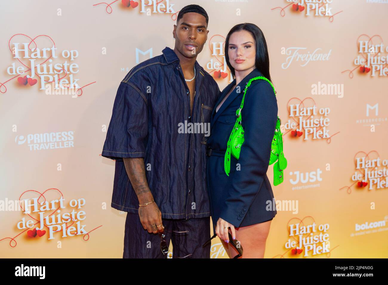 2022-08-15 20:31:59 AMSTERDAM - Famke Louise and Denzel Slager during ...