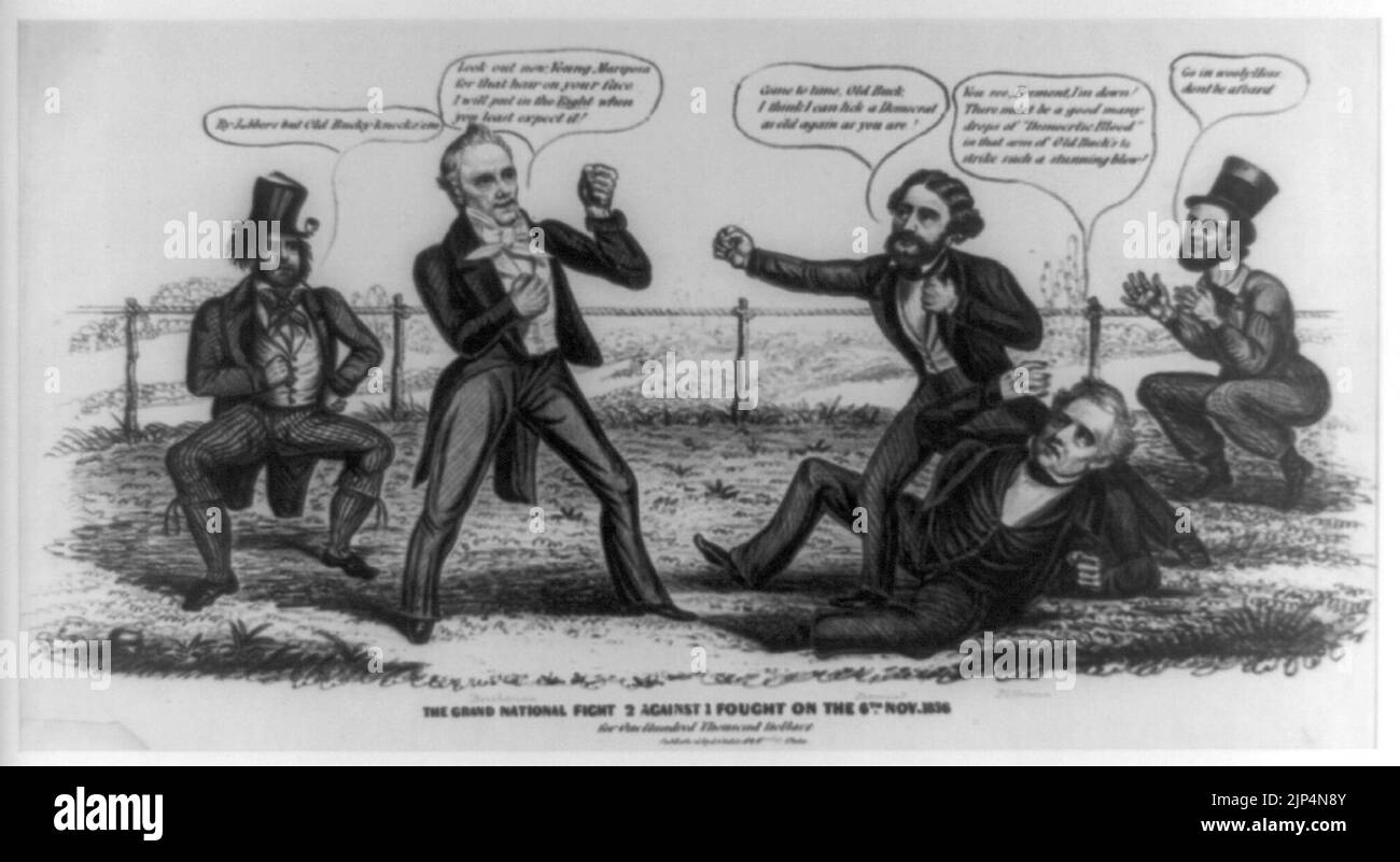 The grand national fight 2 against 1 fought on the 6th of Nov. 1856 for ...