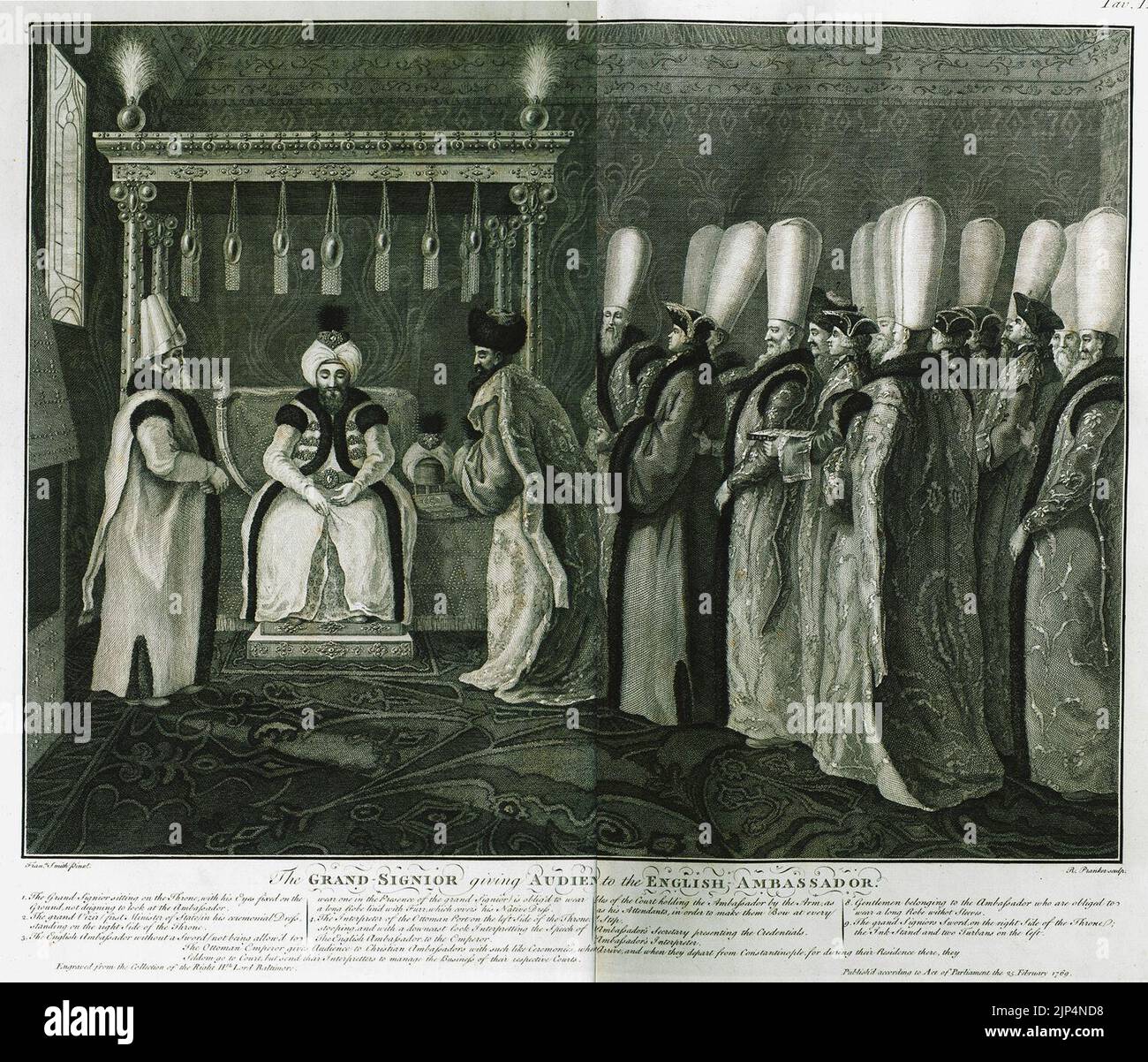 The Grand Signior giving audience to the English Ambassador - Calvert ...