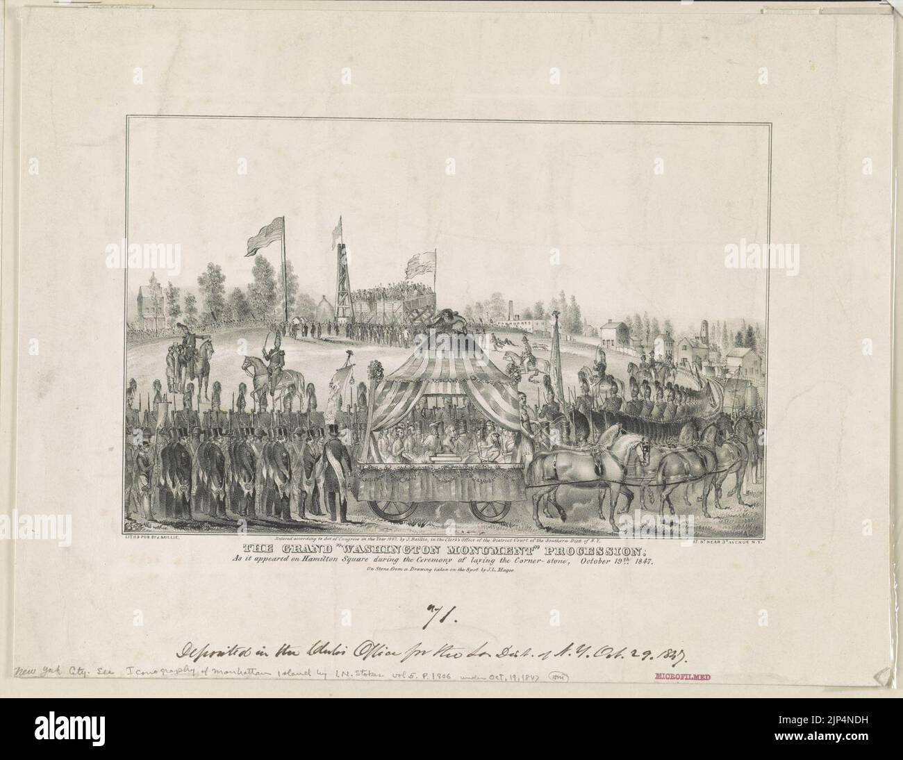 The grand ''Washington Monument'' procession. As it appeared on ...