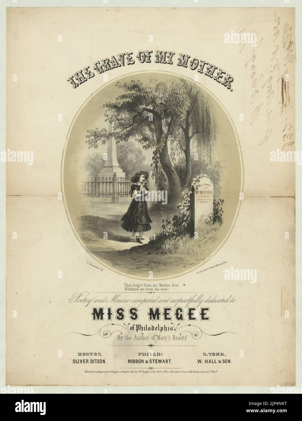 The grave of my mother Poetry and music composed and respectfully ...