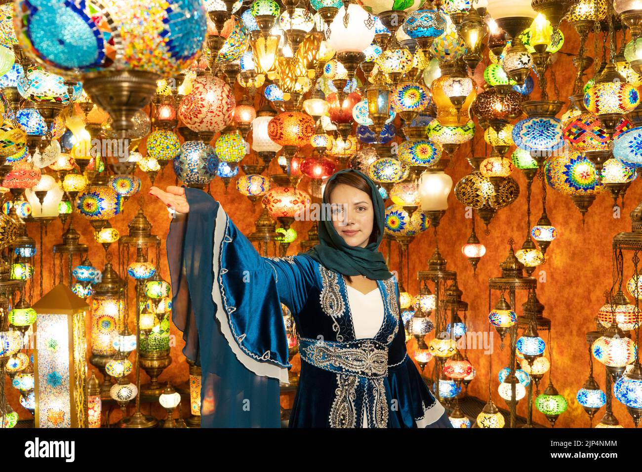 Beautiful girl in tradiotional turkish dress Stock Photo - Alamy