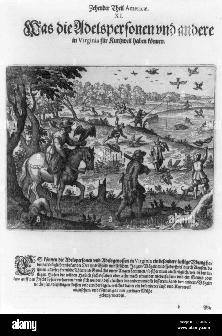 The great abundance of fish and game in Virginia; man hunting with ...
