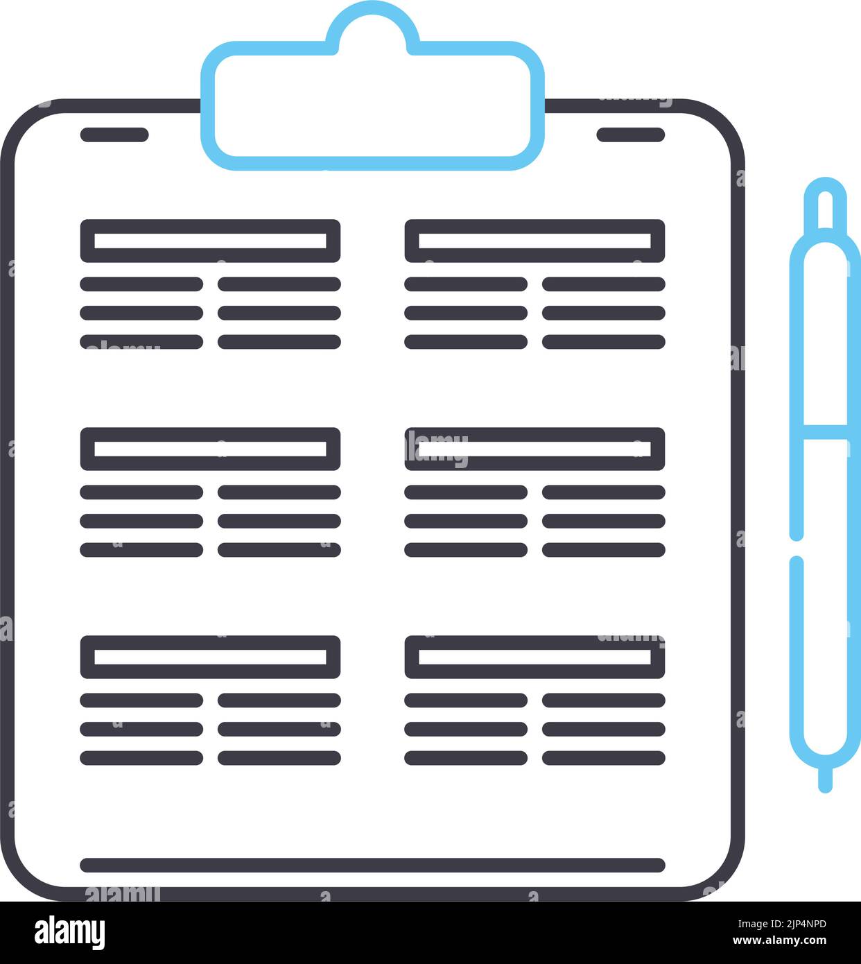 balance sheet line icon, outline symbol, vector illustration, concept sign Stock Vector Image ...