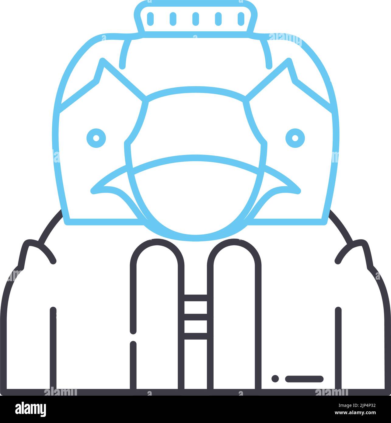 astrounaut spacesuit line icon, outline symbol, vector illustration ...
