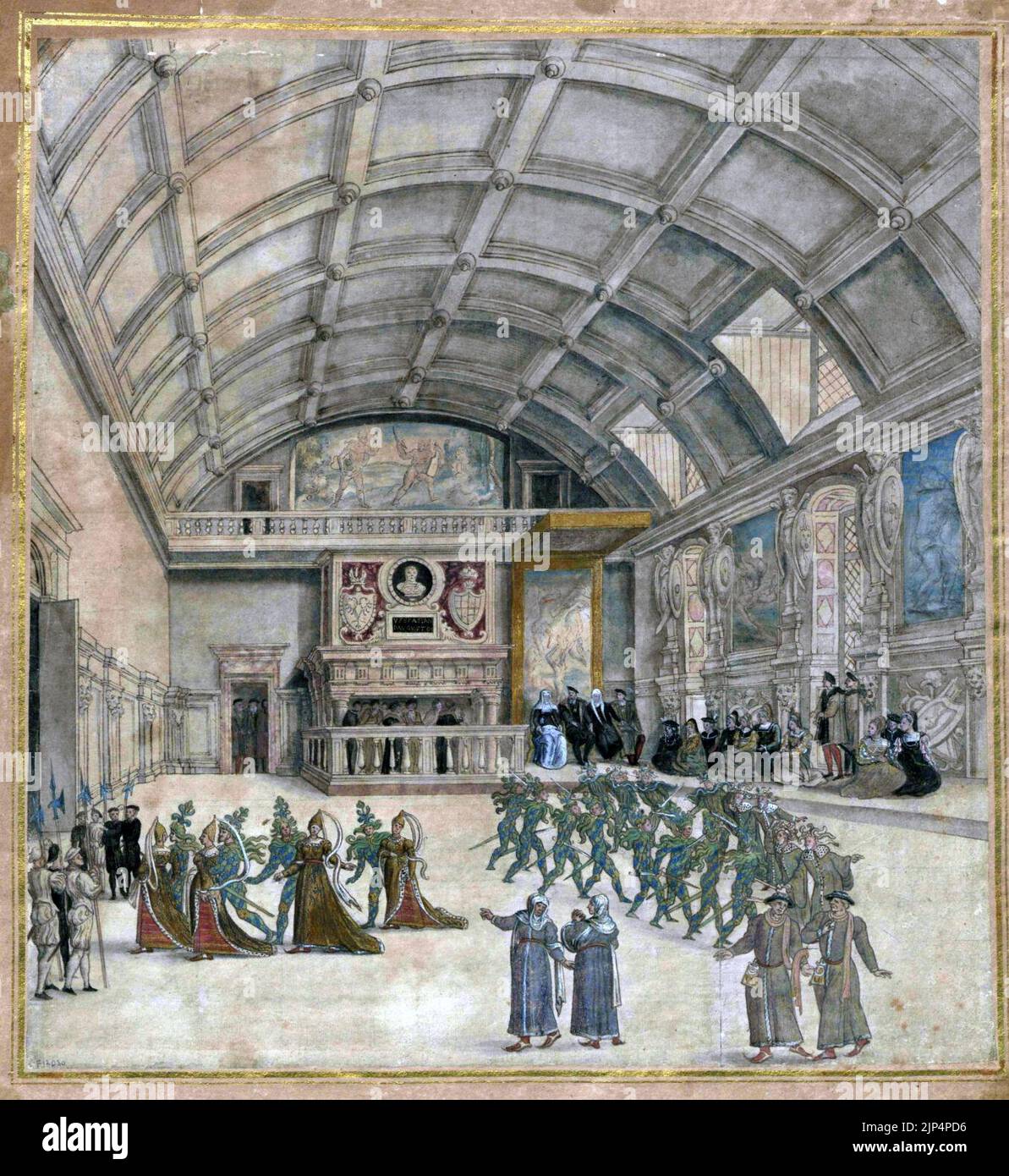 The Great Hall of Binche Palace (1550 Stock Photo - Alamy