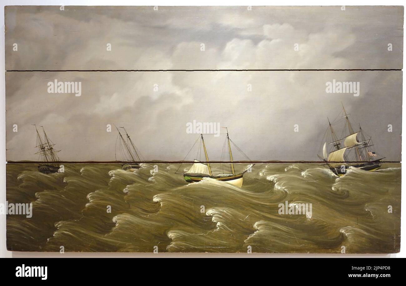 The Great Gale of 1846, by William Thompson Bartoll, c. 1850 Stock ...