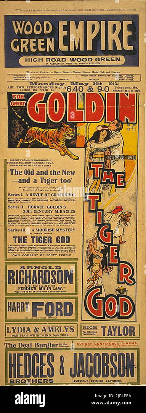 The great Goldin presenting the tiger god Stock Photo - Alamy