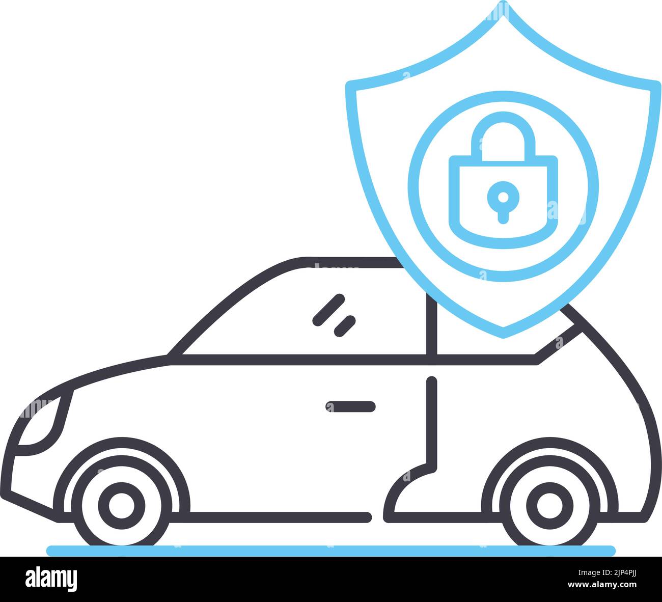 alarm installation line icon, outline symbol, vector illustration ...