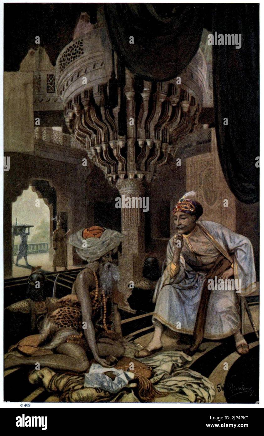 The great Mogul discoursing with a Humble Fakir Stock Photo - Alamy