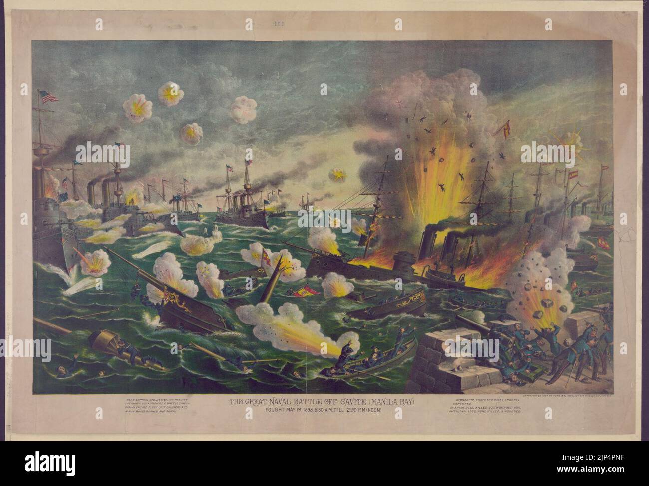 The great naval battle off Cavite (Manila Bay), fought May 1st, 1898, 5 ...