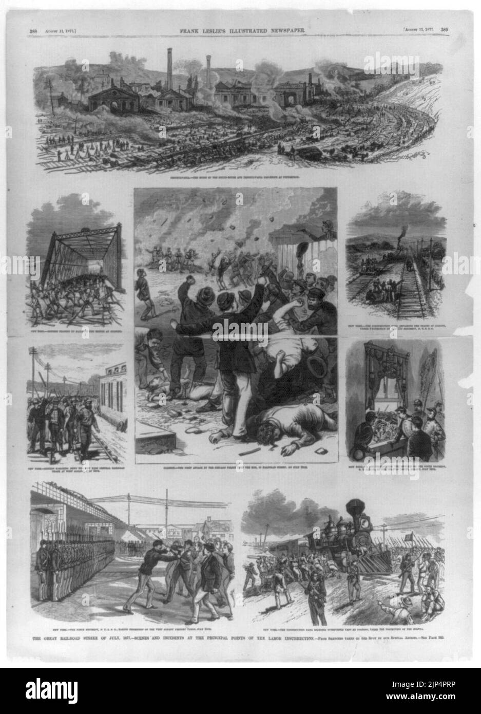 The great railroad strike of July 1877 Stock Photo - Alamy