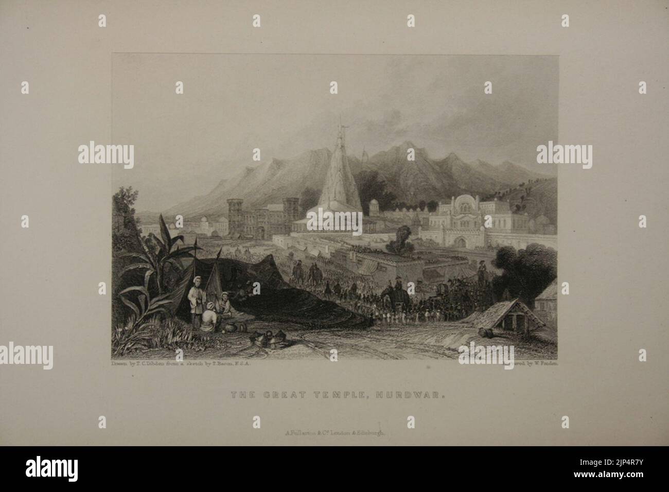 The Great Temple, Hurdwar (Haridwar), India. 1850 Stock Photo - Alamy