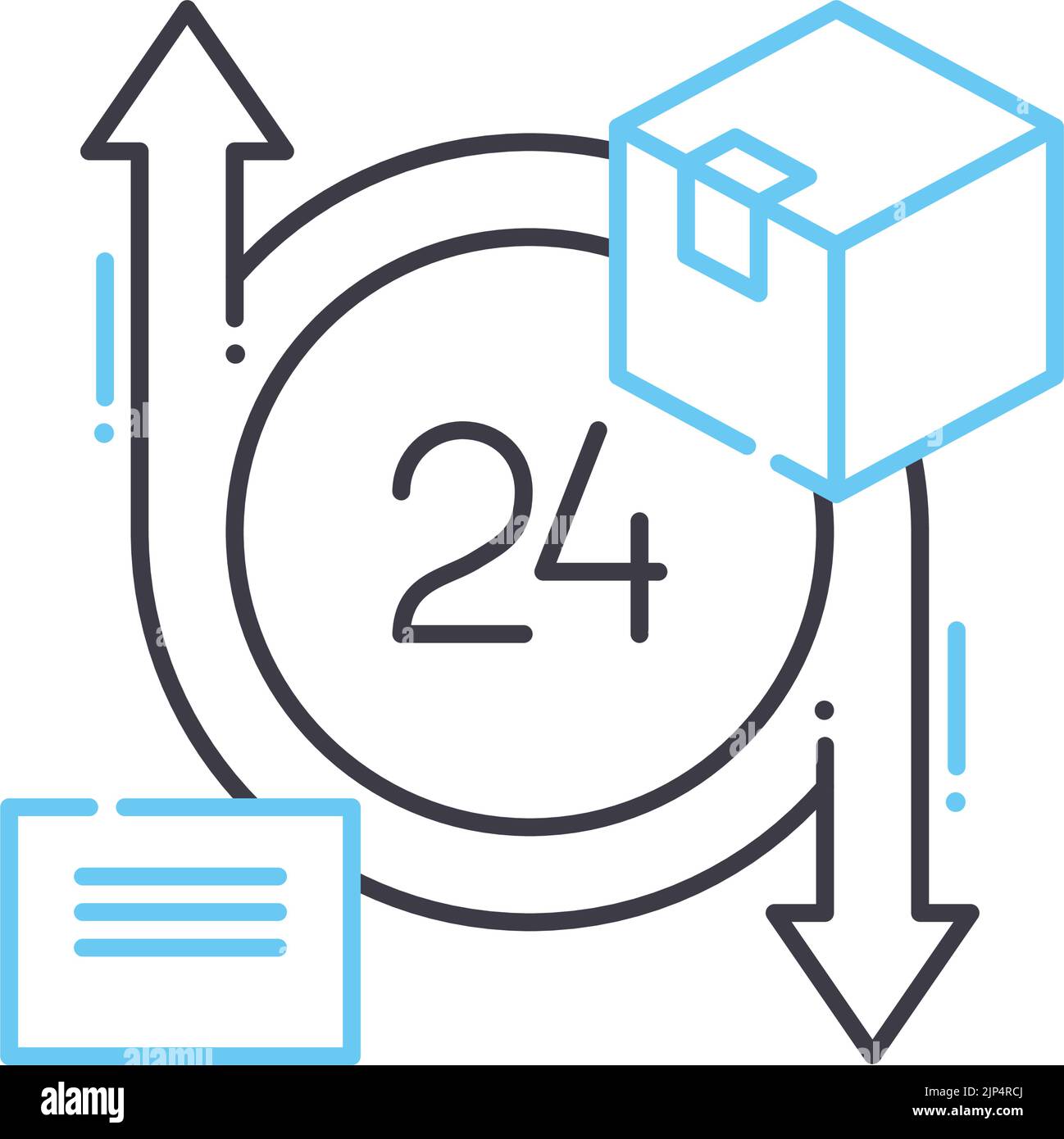24 hr service line icon, outline symbol, vector illustration, concept ... 24 hr service line icon, outline symbol, vector illustration, concept ...