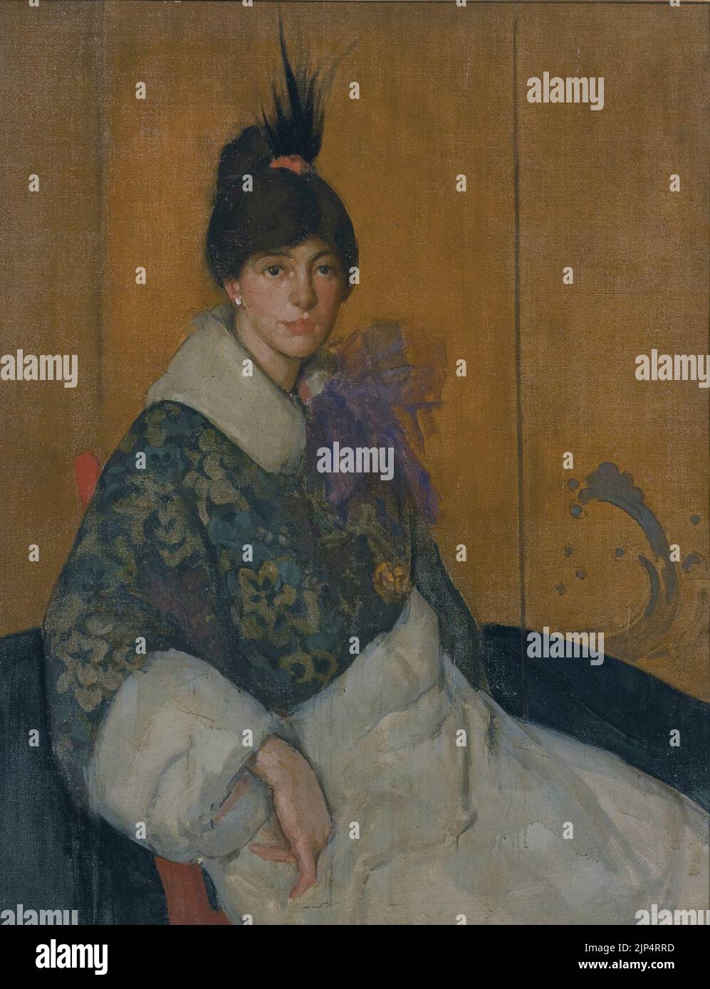 The green cloak, by William Penhallow Henderson Stock Photo - Alamy