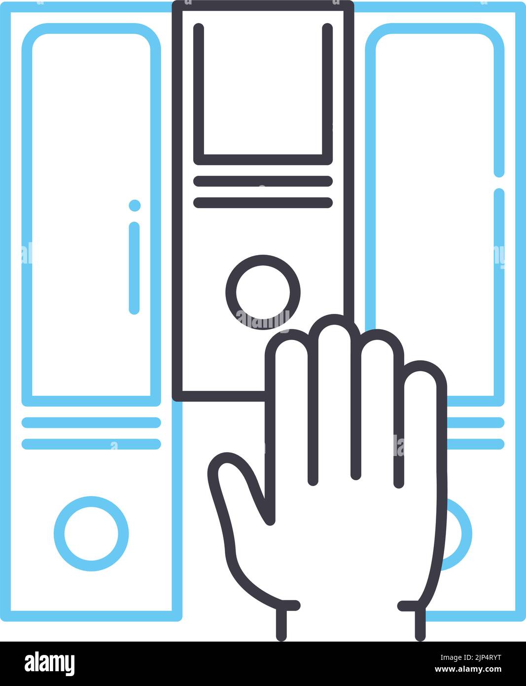 Business archive line icon Stock Vector Images - Alamy