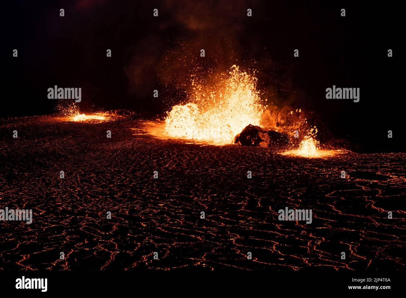 Meradalir Eruption of Fagradalsfjall Volcano in Iceland 2022 Stock ...