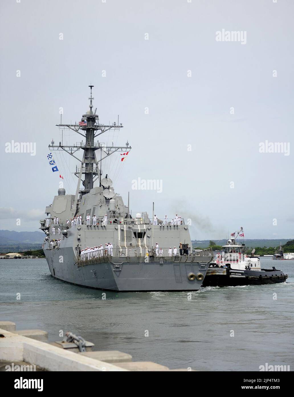 The guided-missile destroyer USS Michael Murphy (DDG 112) leaves Joint ...