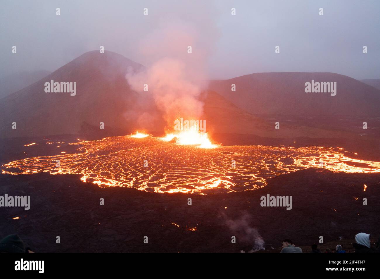 Meradalir Eruption of Fagradalsfjall Volcano in Iceland 2022 Stock ...