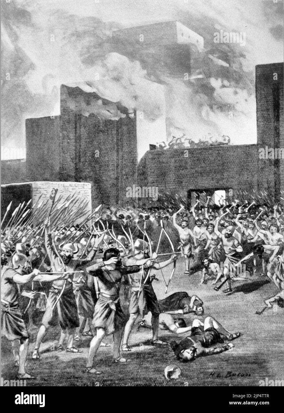 The Gutians capturing a Babylonian city Stock Photo - Alamy