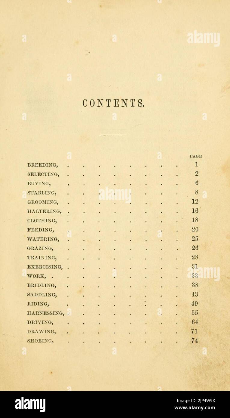 The handy horse-book Stock Photo - Alamy