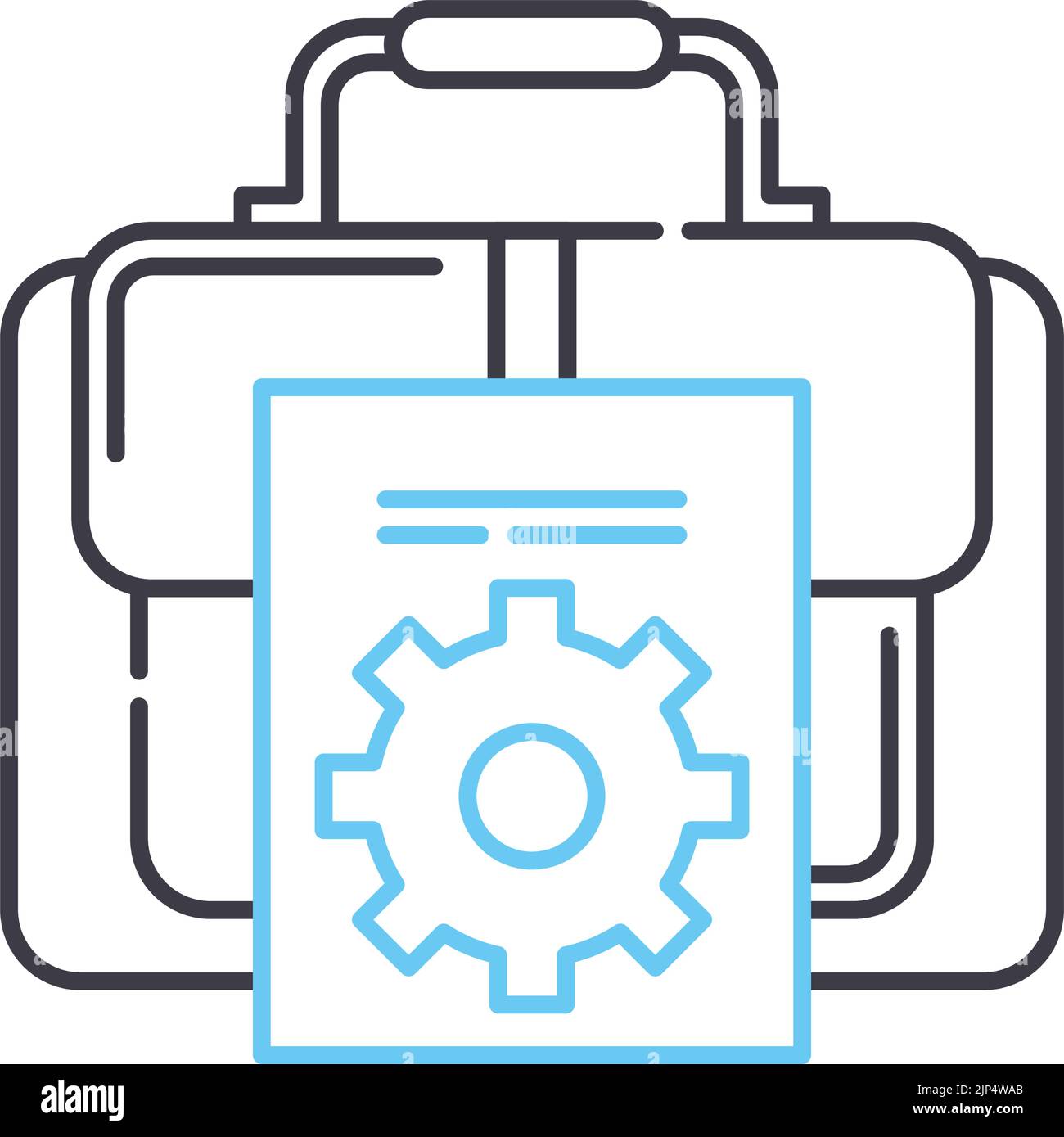 administration management line icon, outline symbol, vector ...