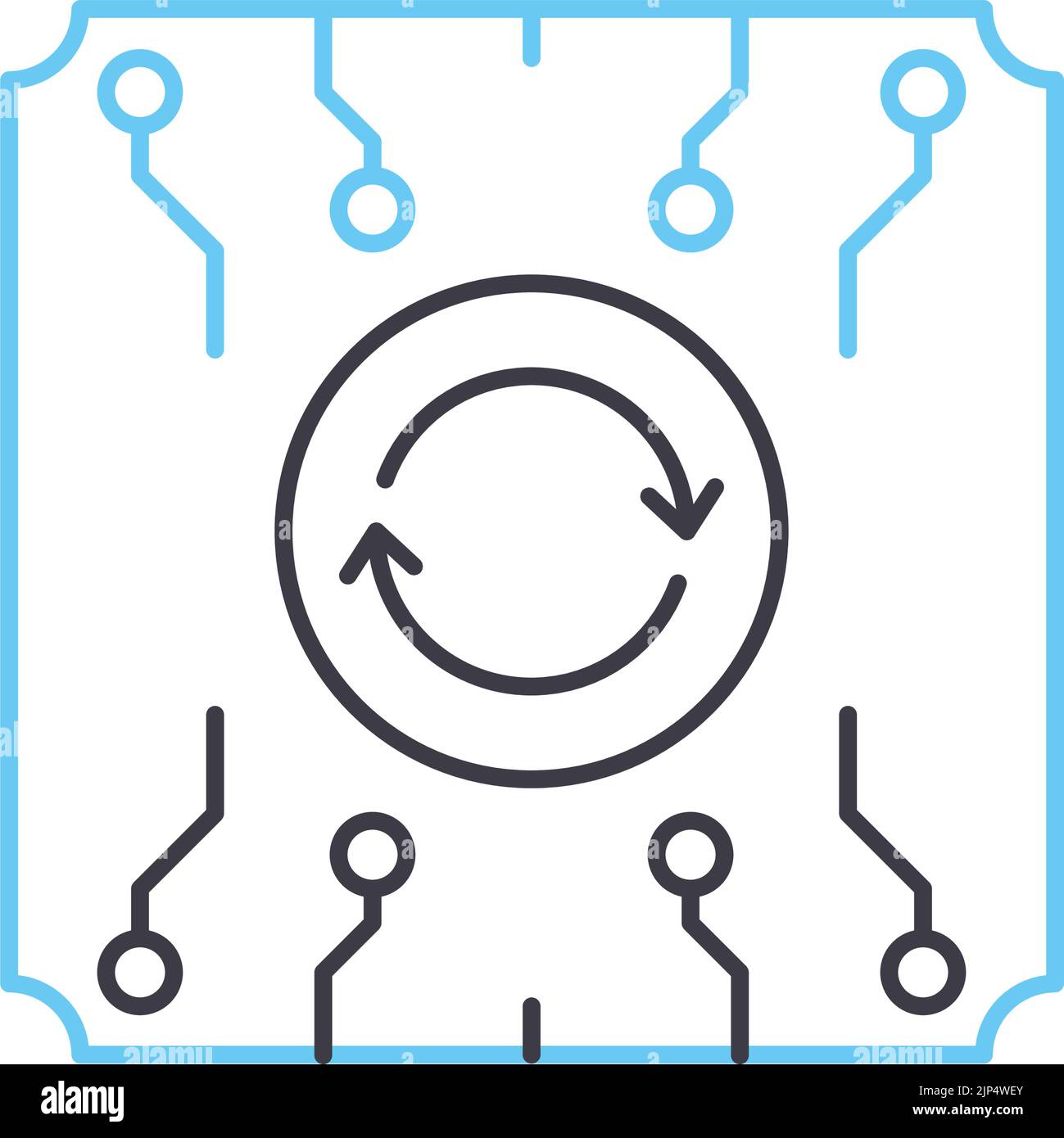 Automation Line Icon Outline Symbol Vector Illustration Concept Sign Stock Vector Image And Art