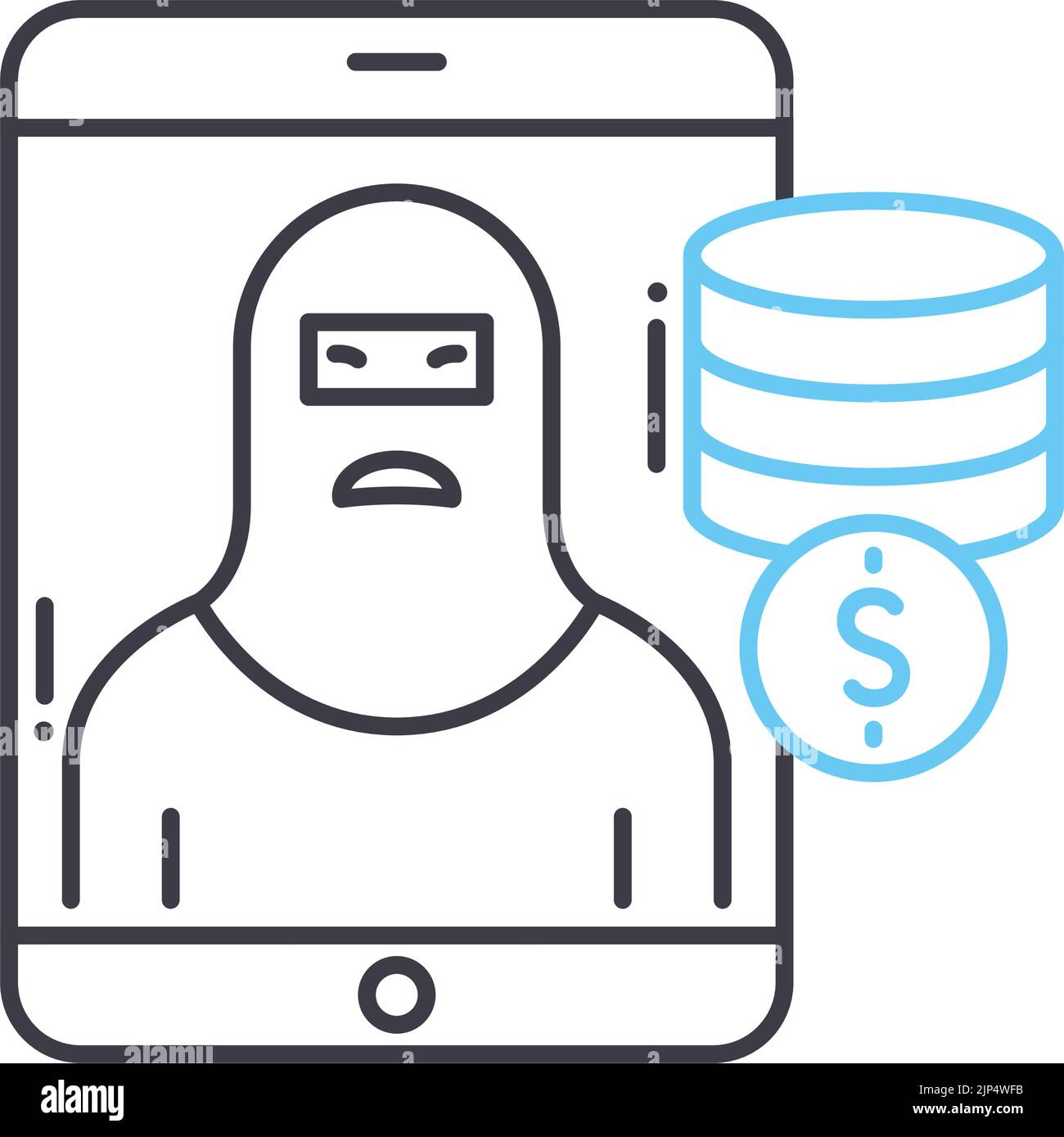 black market dealer line icon, outline symbol, vector illustration ...