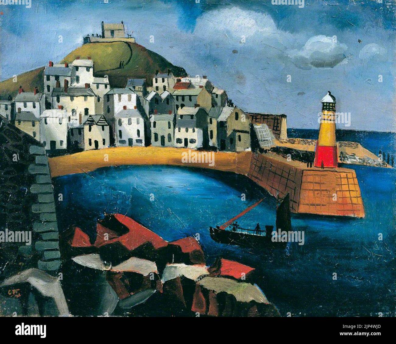 The Harbour by Christopher Wood Stock Photo - Alamy