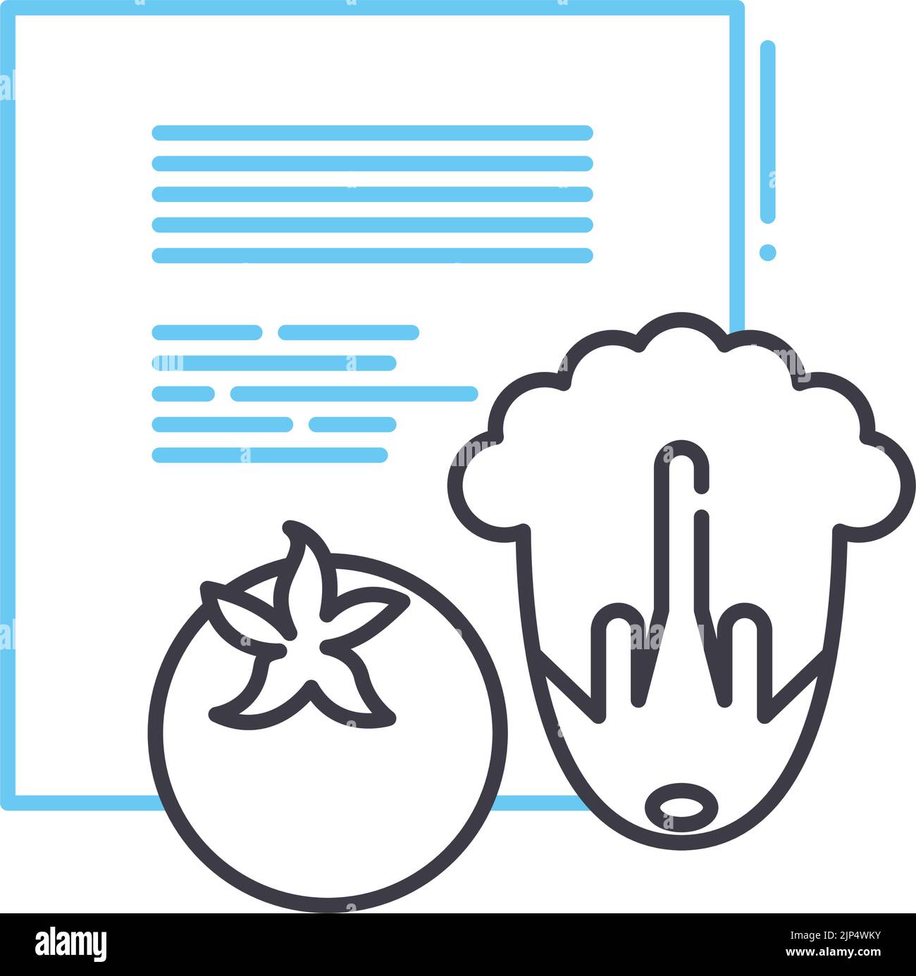 balanced meal line icon, outline symbol, vector illustration, concept ...