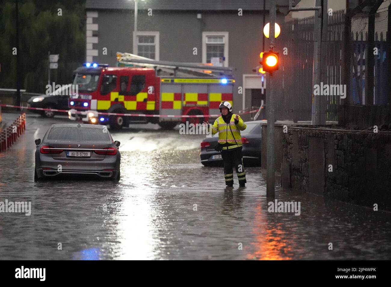 Localised flooding in Tullow, Co Carlow in the Republic of Ireland ...