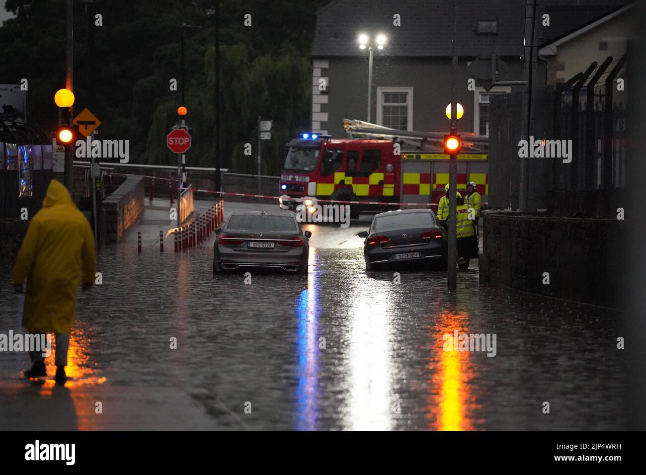 Localised flooding in Tullow, Co Carlow in the Republic of Ireland ...
