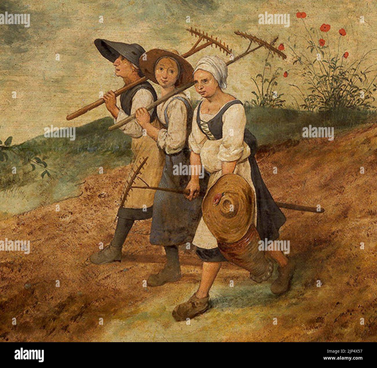 The haymaking, by Pieter Bruegel (I) (cropped Stock Photo - Alamy