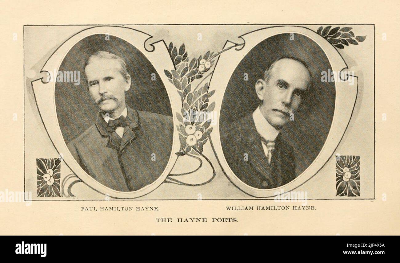 The Hayne Poets. Paul Hamilton Hayne; William Hamilton Hayne Stock ...