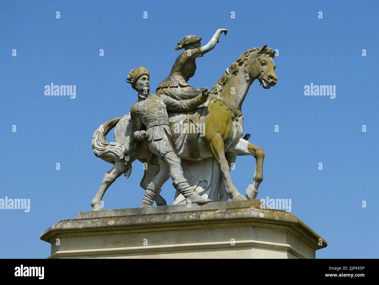 Hawking party statue at wrest park hi-res stock photography and images ...