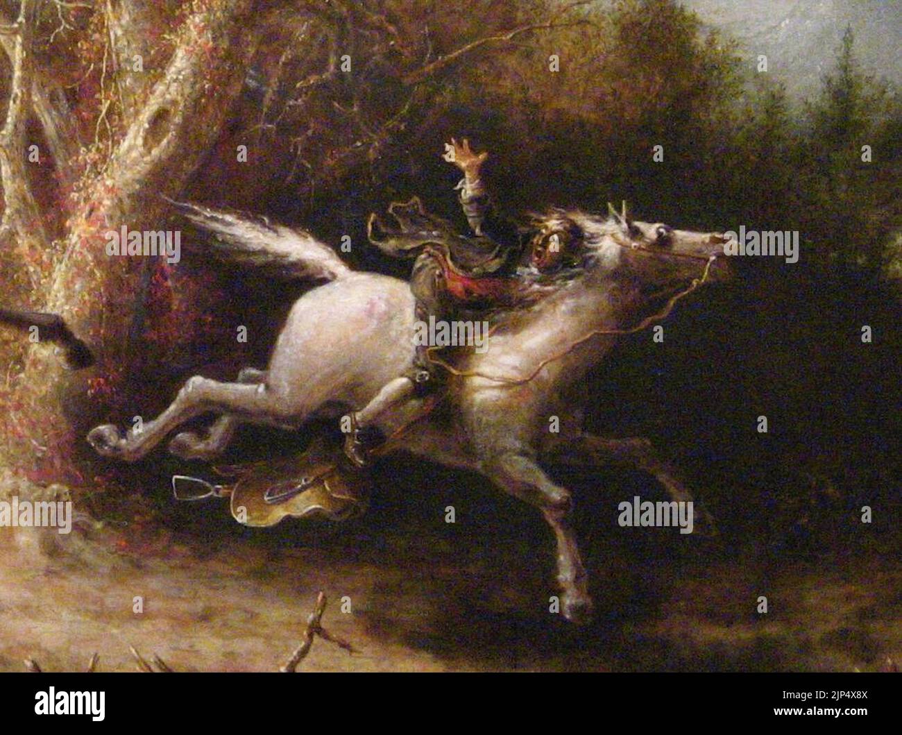The Headless Horseman Pursuing Ichabod Crane (detail Stock Photo - Alamy