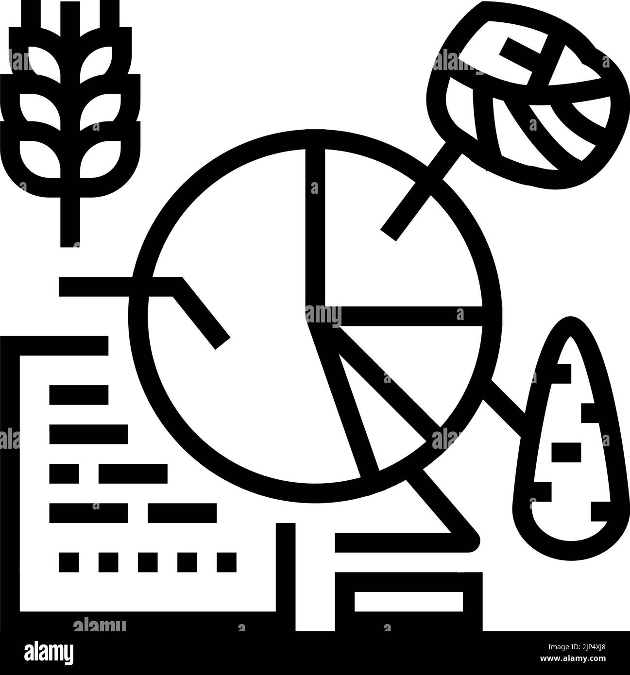 crop analytics smart farm line icon vector illustration Stock Vector ...