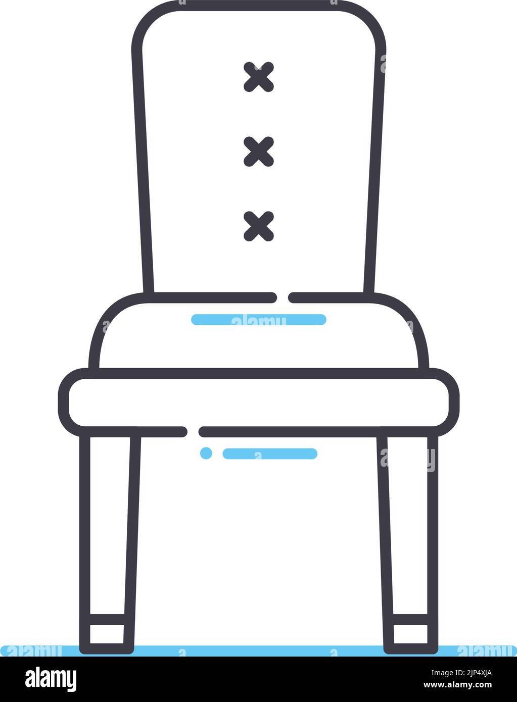 chair line icon, outline symbol, vector illustration, concept sign ...