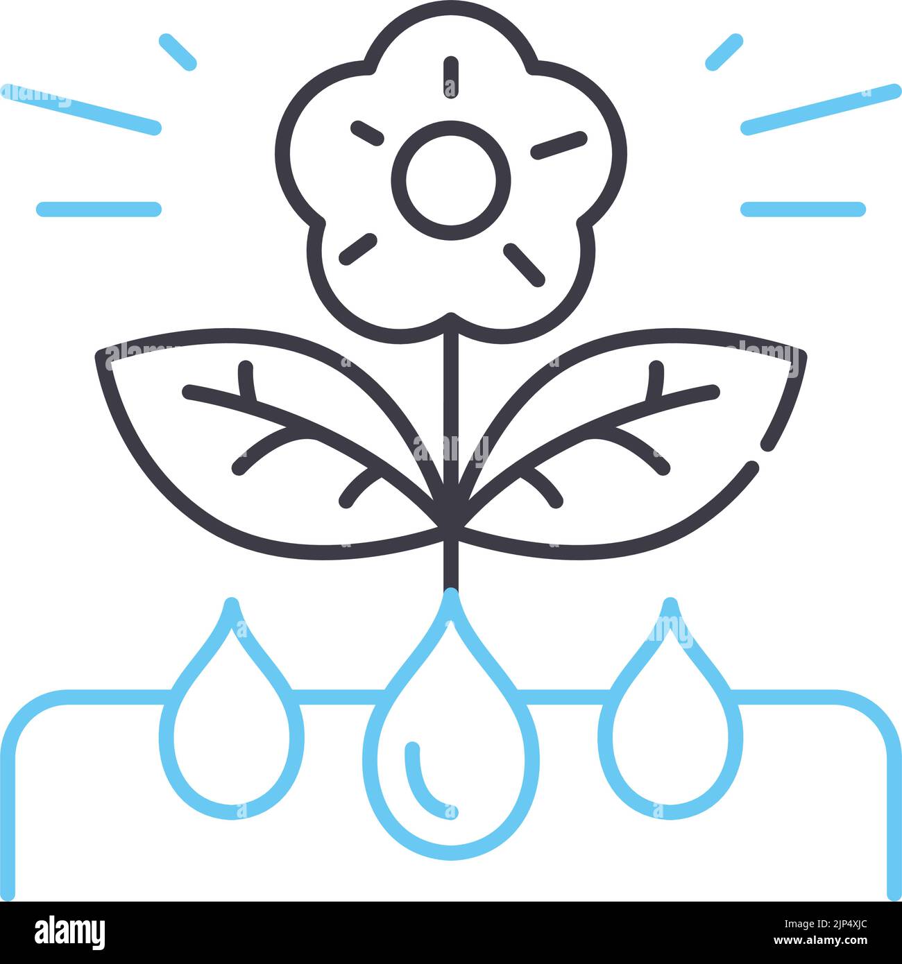 bio oil line icon, outline symbol, vector illustration, concept sign ...