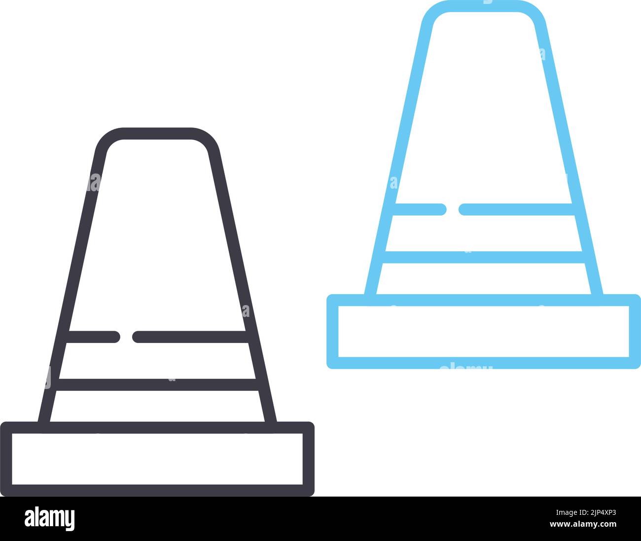 construction road works line icon, outline symbol, vector illustration ...