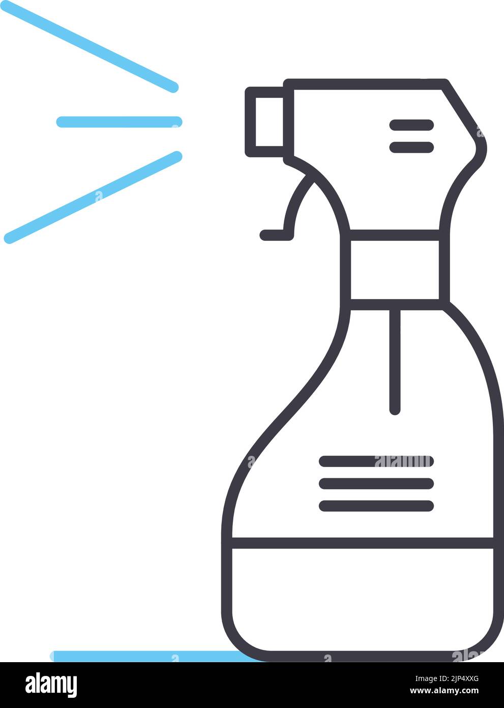 clining spray line icon, outline symbol, vector illustration, concept ...