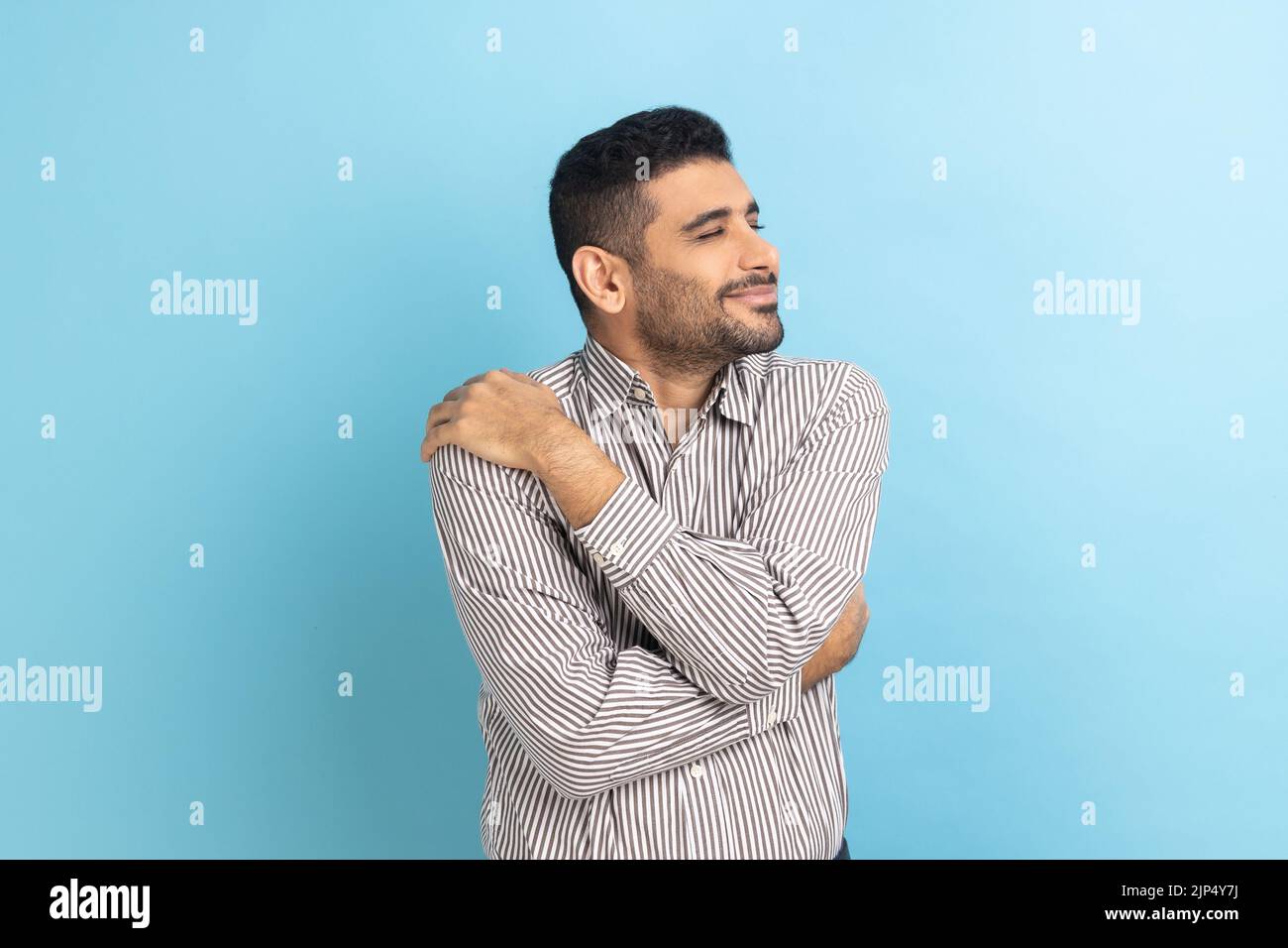 Portrait happy complacency handsome hi-res stock photography and images ...