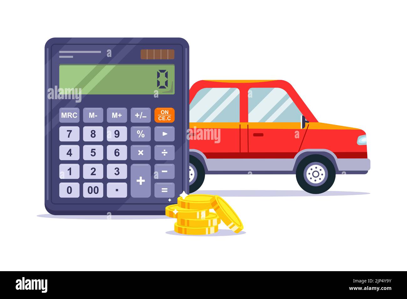 Auto cost calculator Stock Vector Images - Alamy