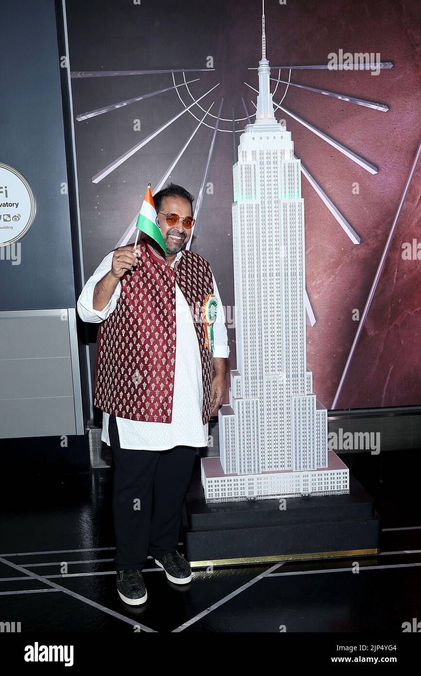 New York, NY, USA. 15th Aug, 2022. Shankar Mahadevan, Singer and ...