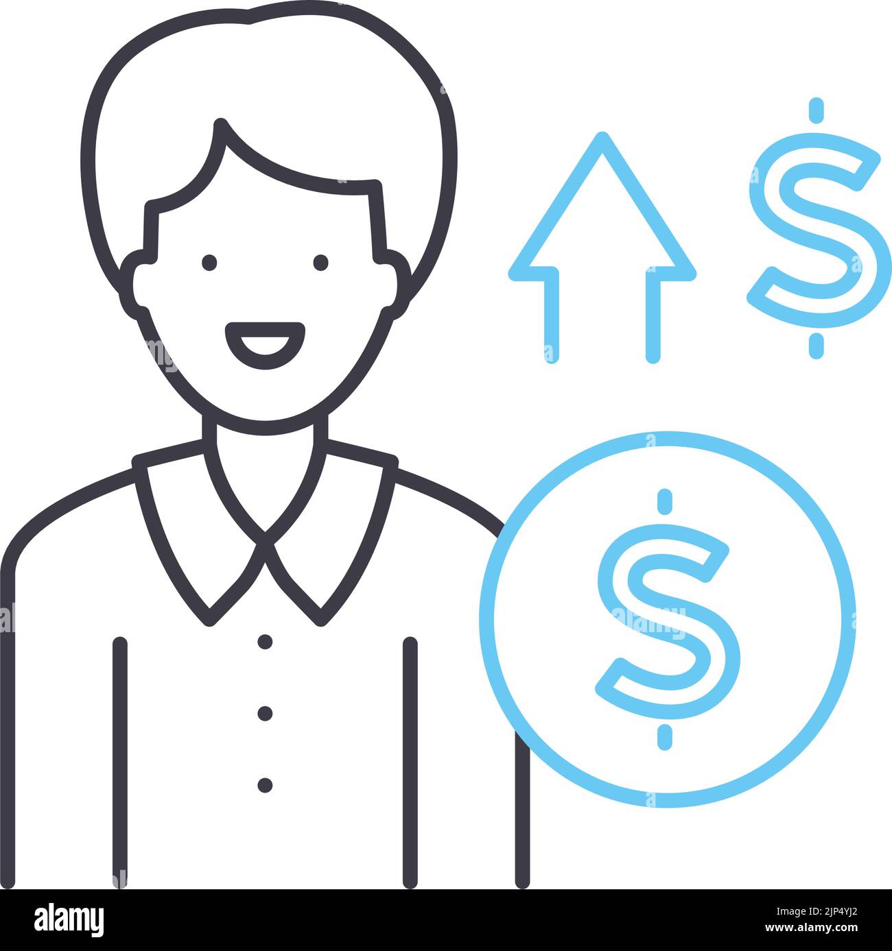 advisor line icon, outline symbol, vector illustration, concept sign ...