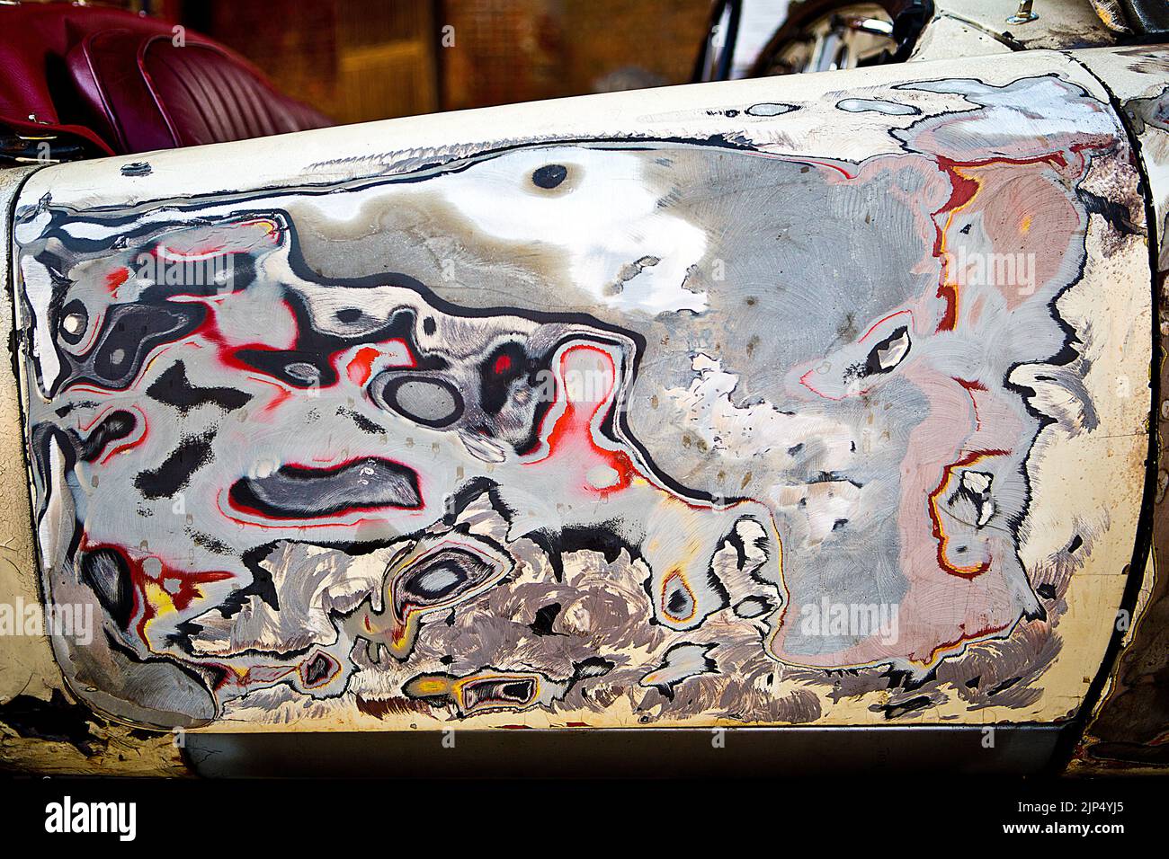 Rubbed down / prepped driver's door of late 1950s / early 60s MGA at ...